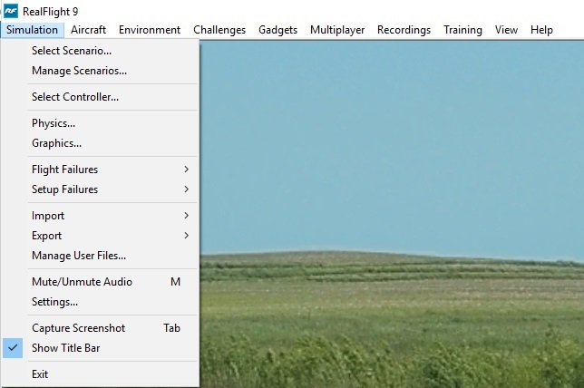 RealFlight 9 simulátor - popis a základní nastavení | Astra