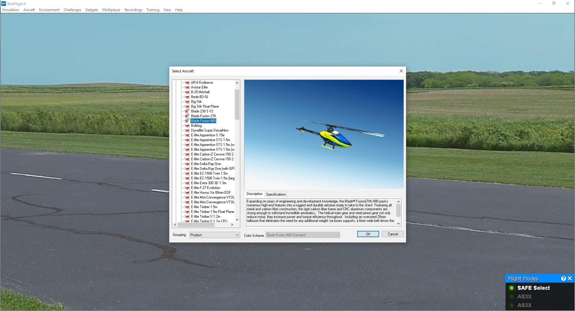 RealFlight 9 simulátor - popis a základní nastavení | Astra