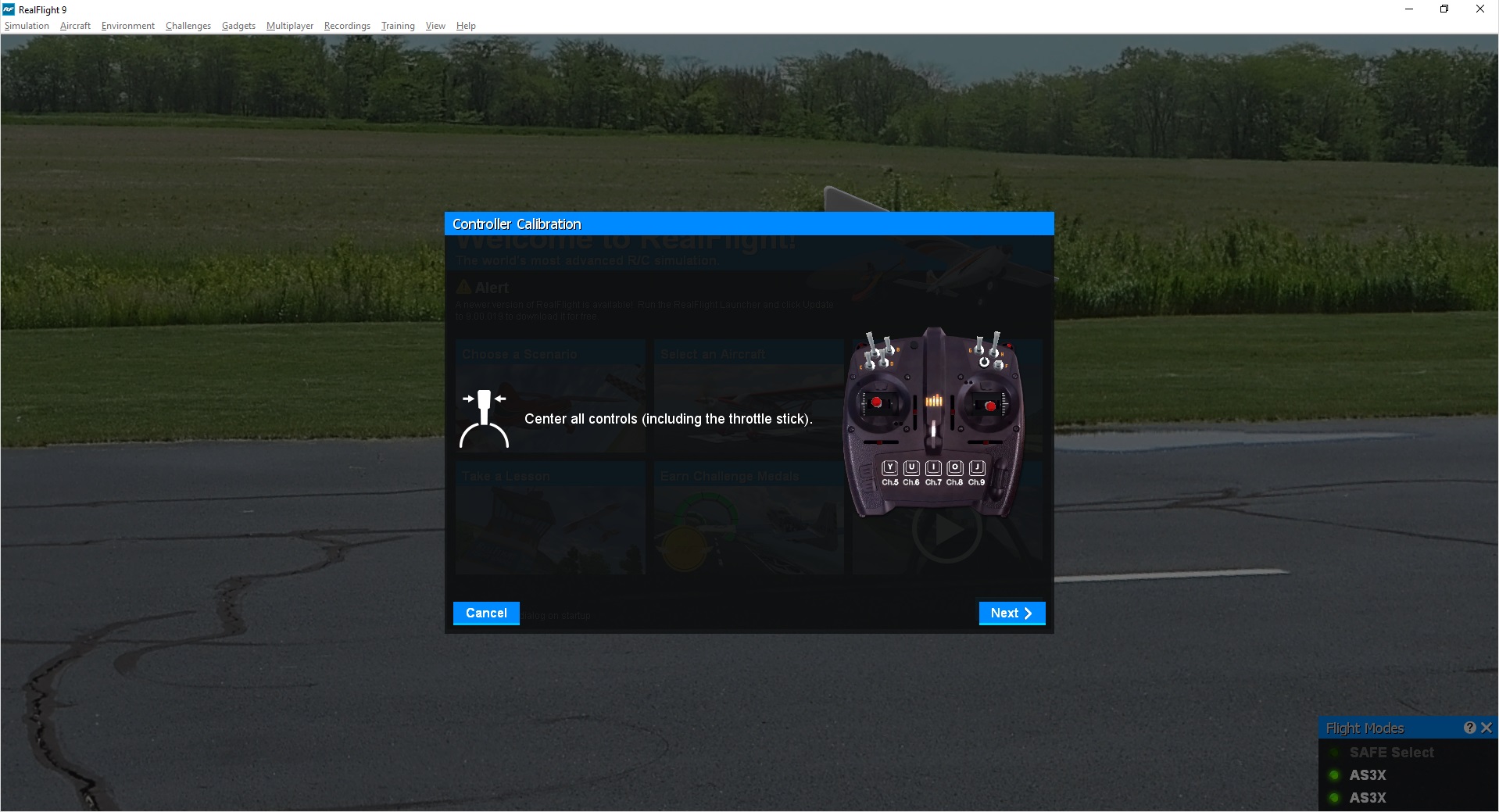 RealFlight 9 simulátor - popis a základní nastavení | Astra