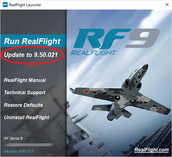 Simulátor RealFlight 9 - bezplatný update na verzi 9.5 | Astra