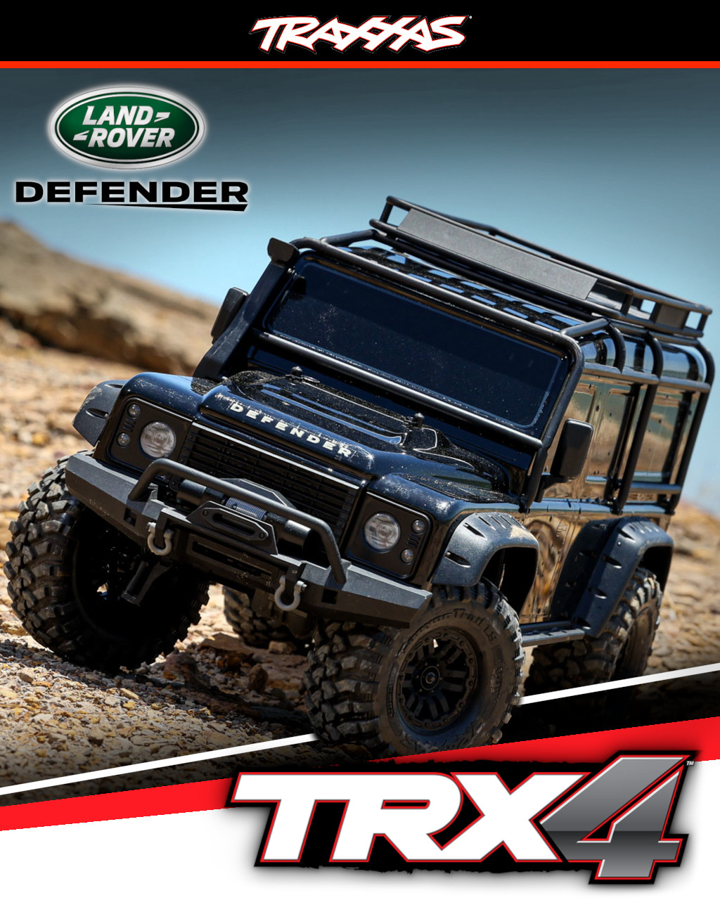 RC model auta Traxxas TRX-4 Defender v černé barvě | Astra