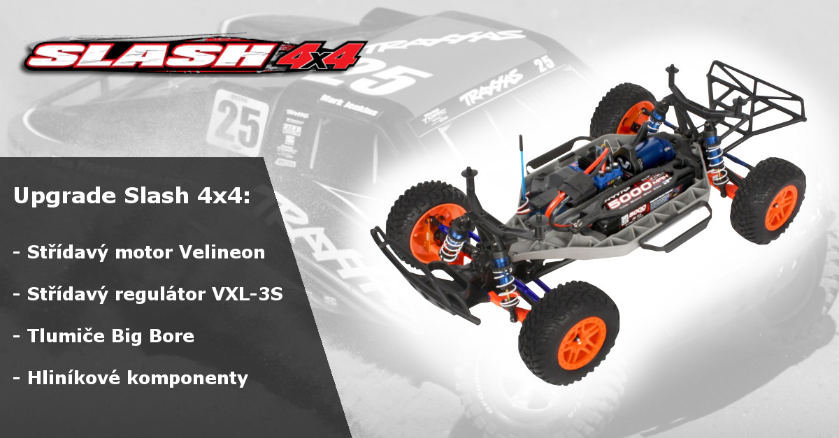 Traxxas Slash 4x4 - upgrade na střídavý pohon | Astra