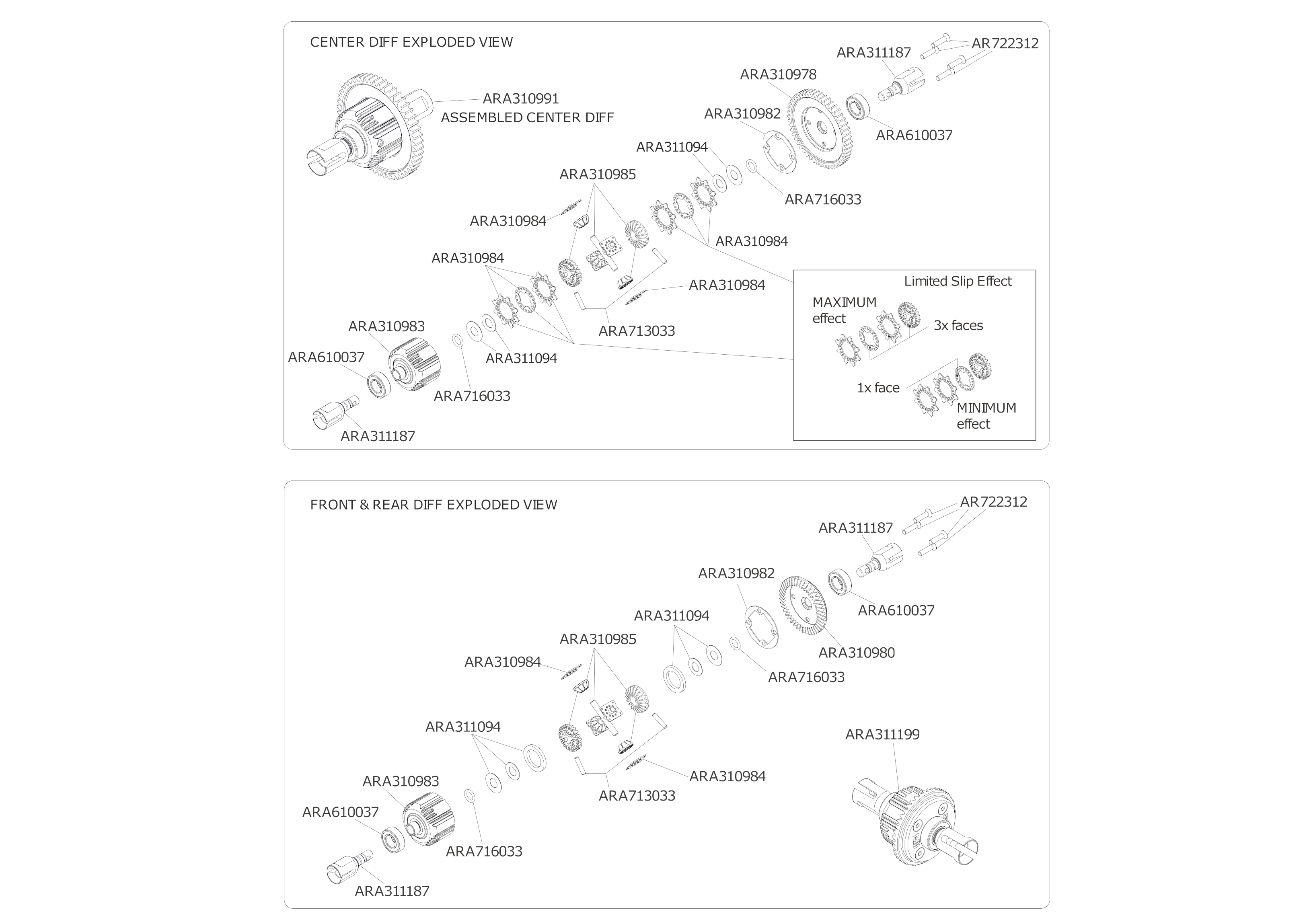 Exploded view: Kraton 6S BLX 1:8 4WD EXtreme Bash RTR black - | Astra
