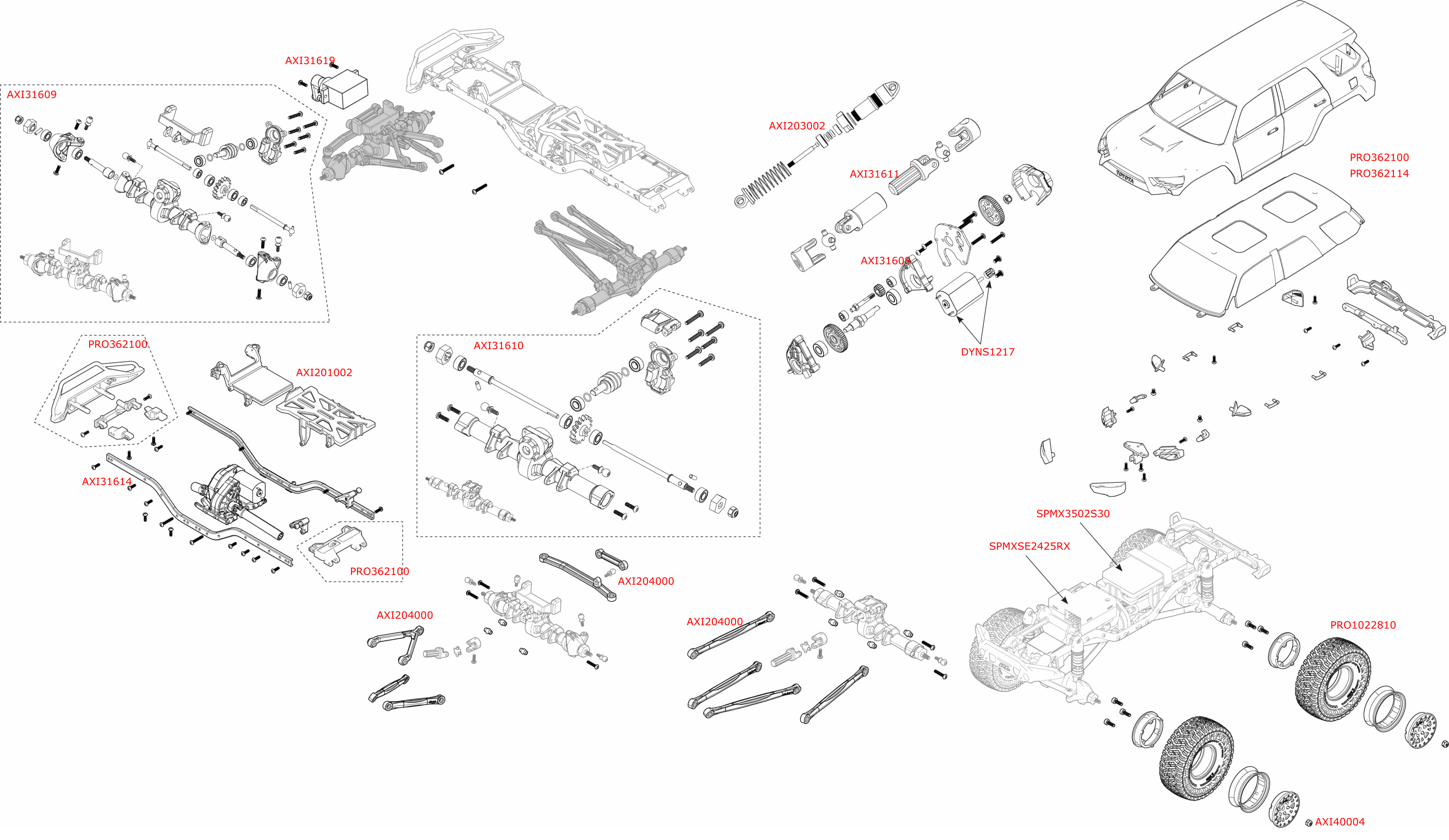 Exploded view: - All parts | Astra