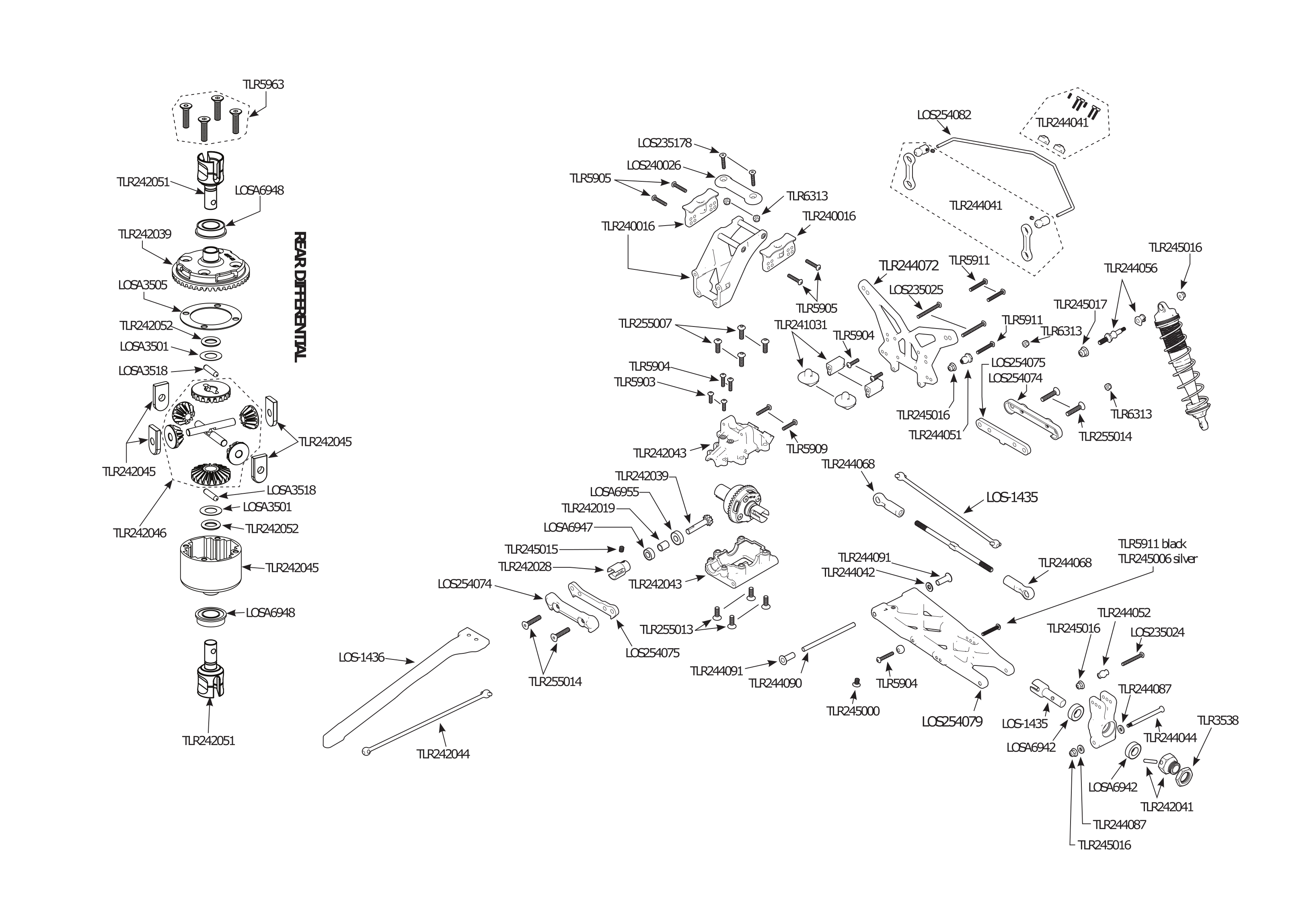Exploded view: - Rear part | Astra