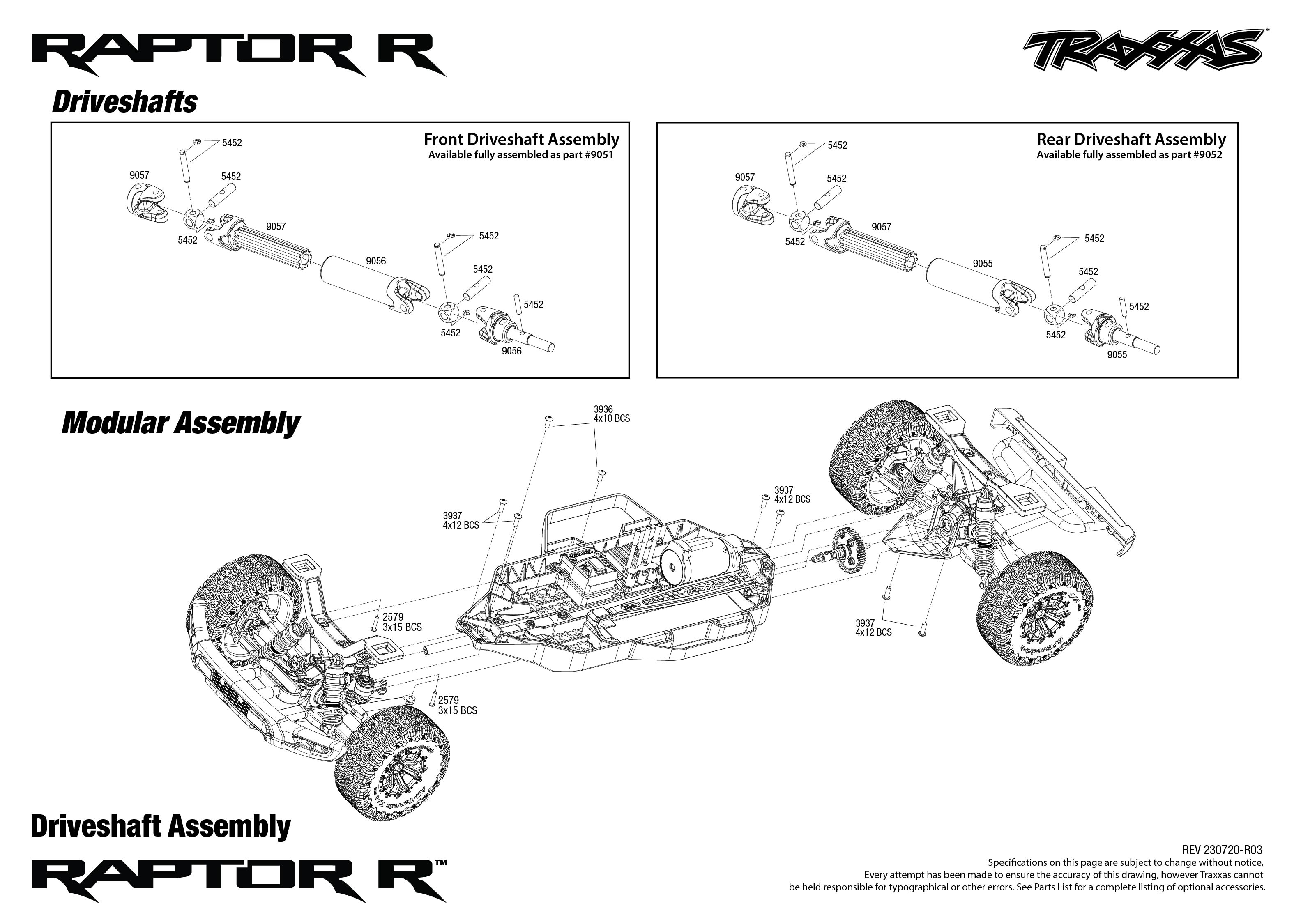 Exploded view: Ford F-150 Raptor R 1:10 VXL 4WD RTR - Pohon | Astra
