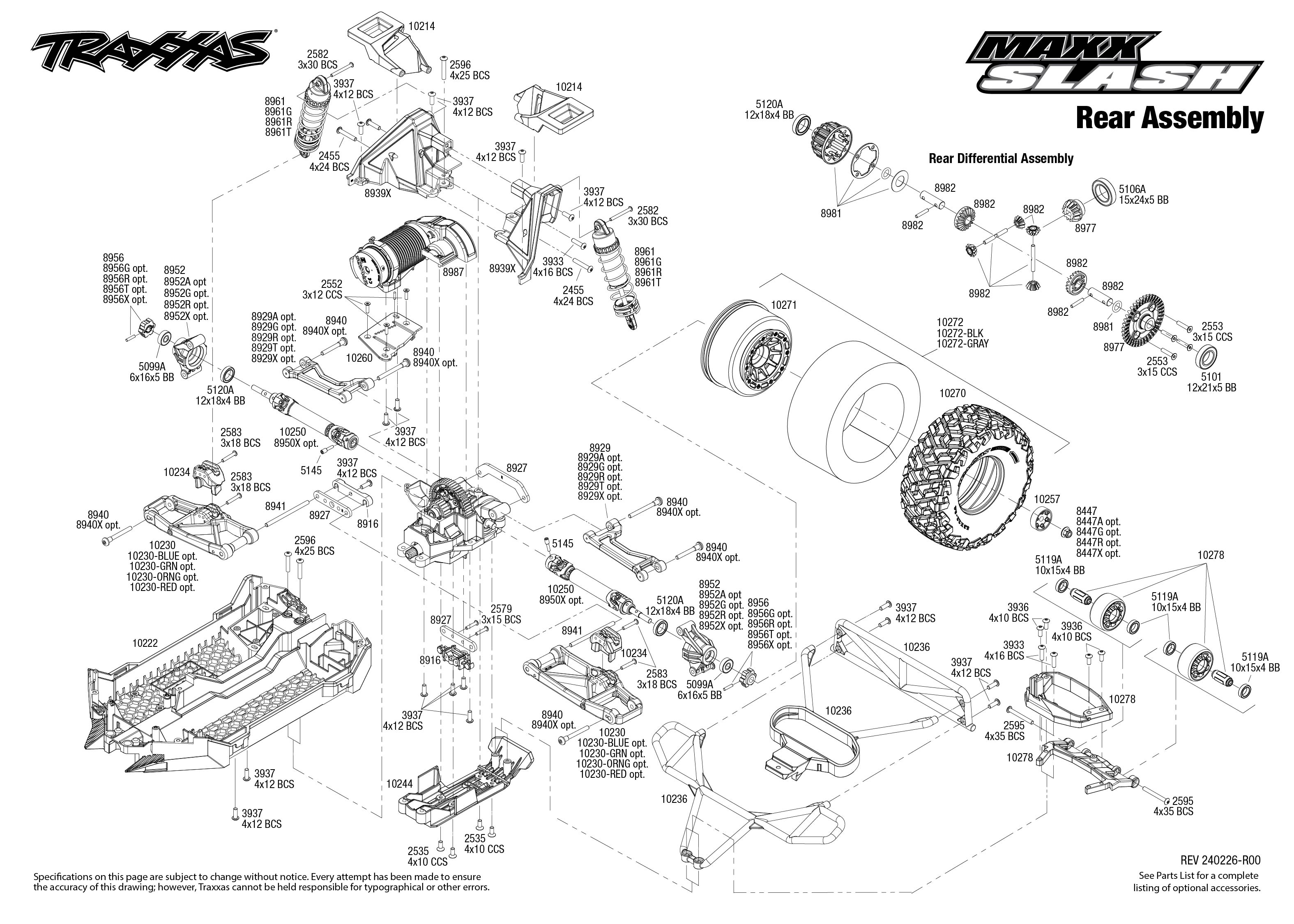 Exploded view: Maxx Slash 1:8 4WD RTR - Rear part | Astra
