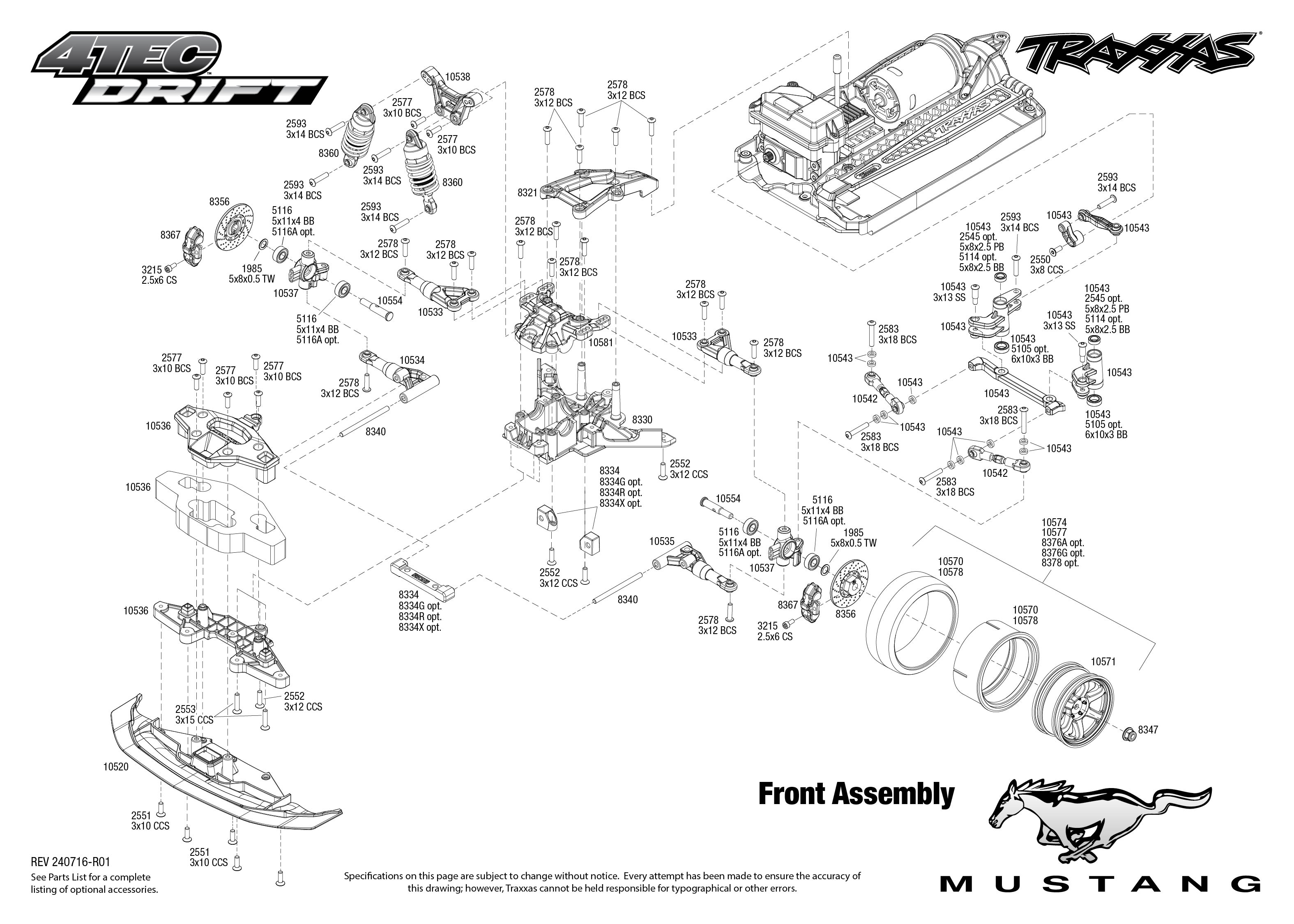 Exploded view: - Front part | Astra