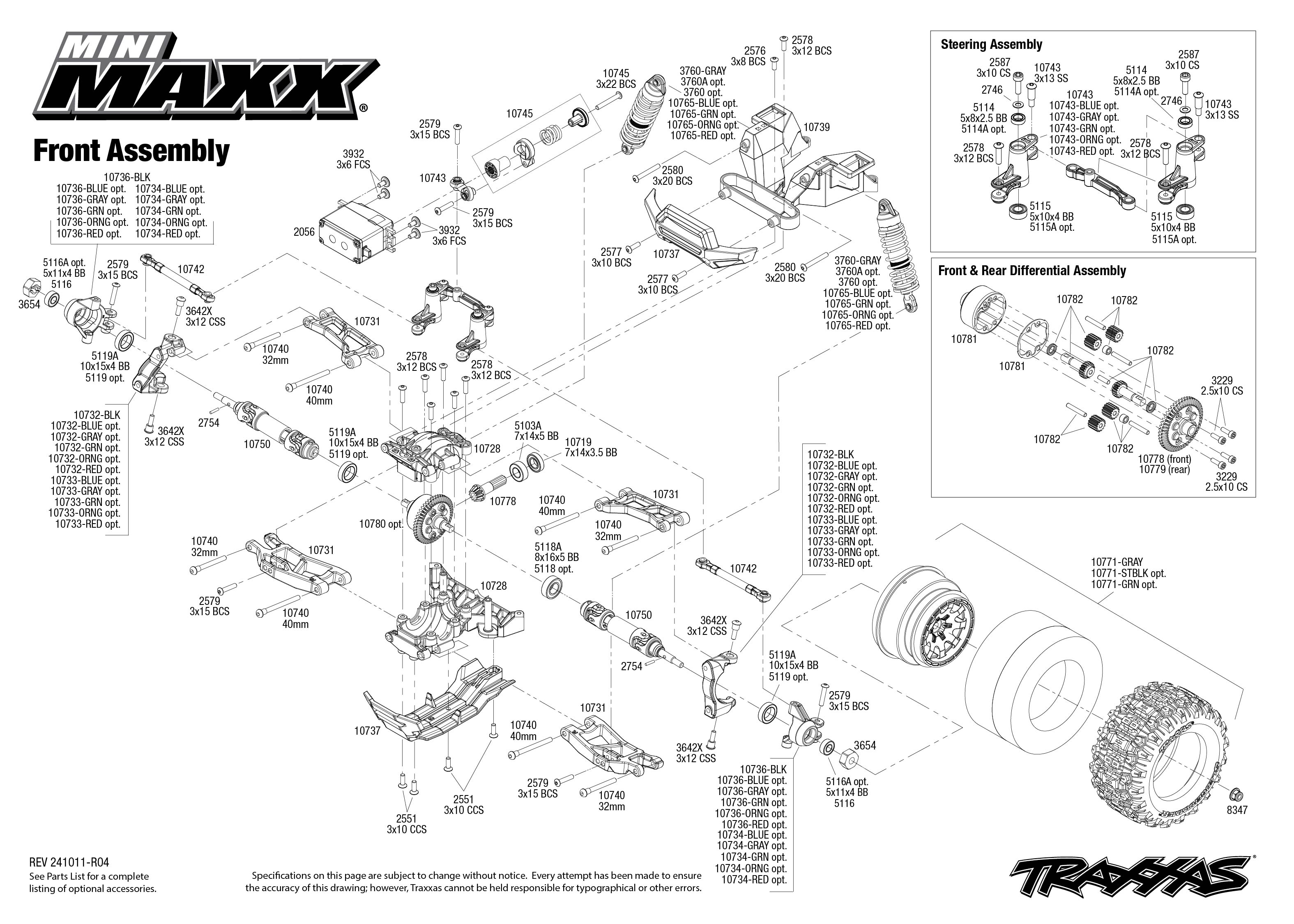 Exploded view: - Front part | Astra