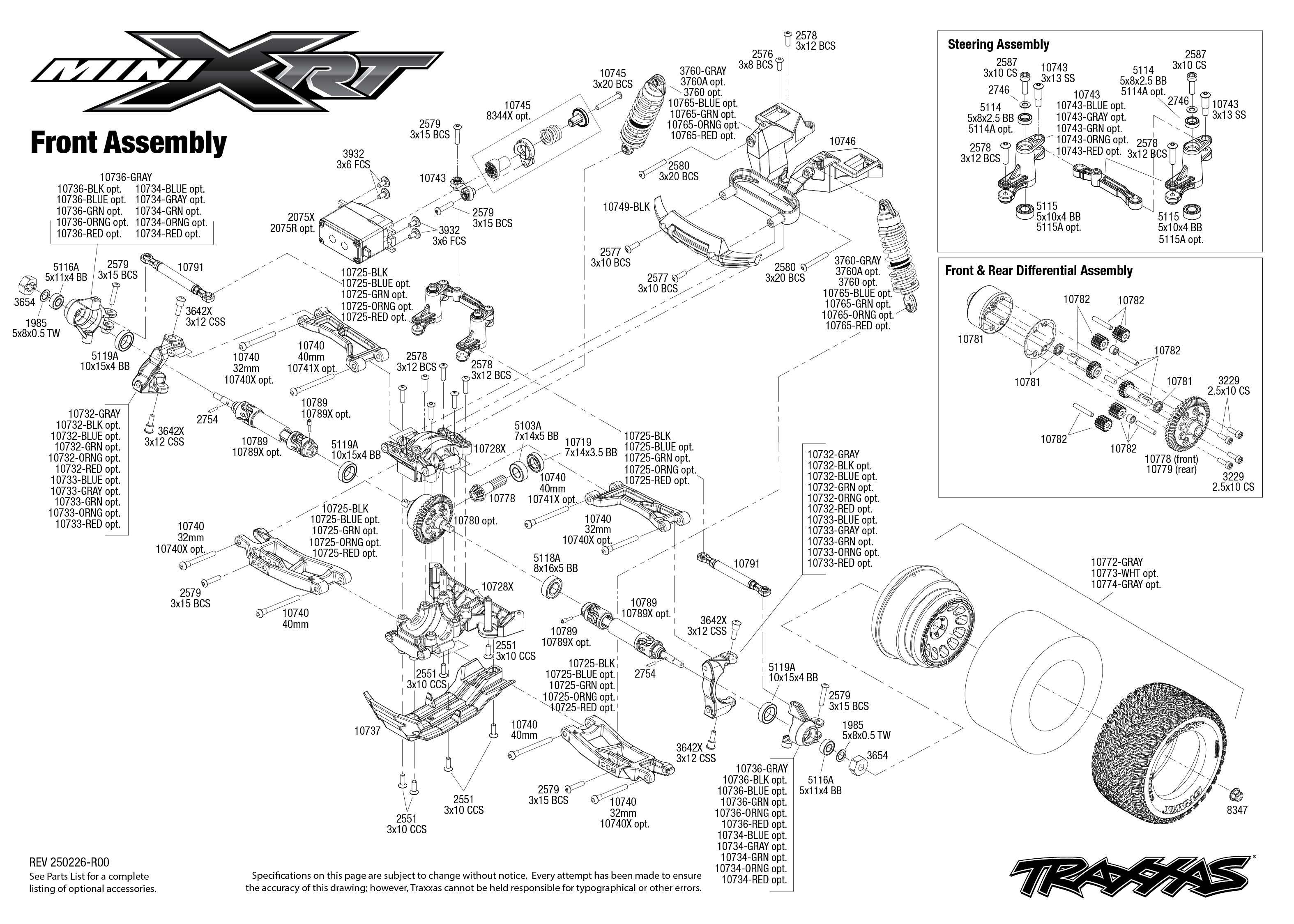 Exploded view: - Front part | Astra