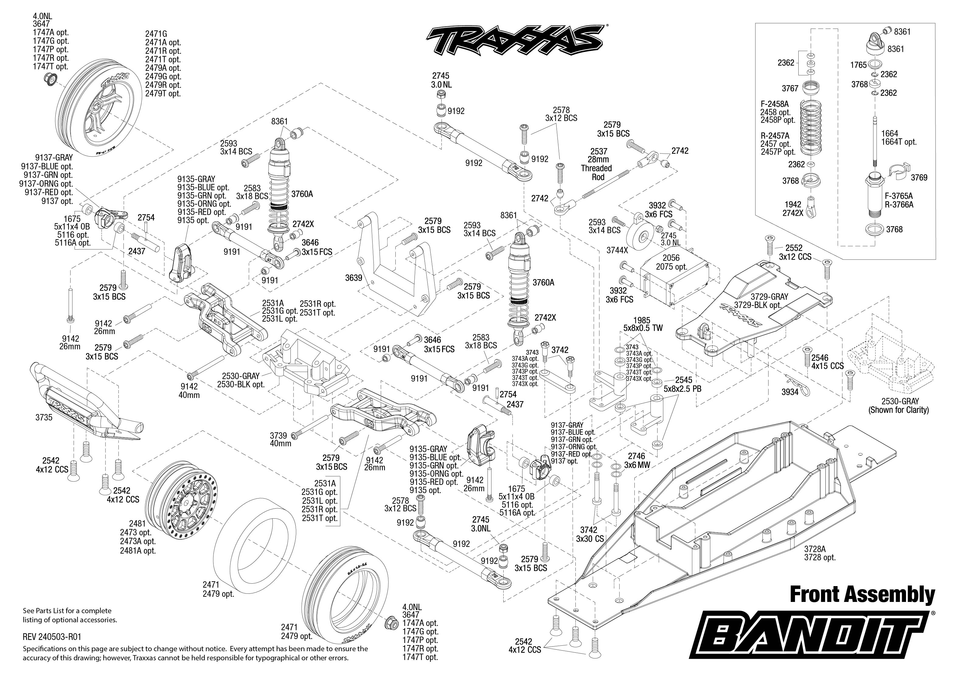 Exploded view: - Front part | Astra