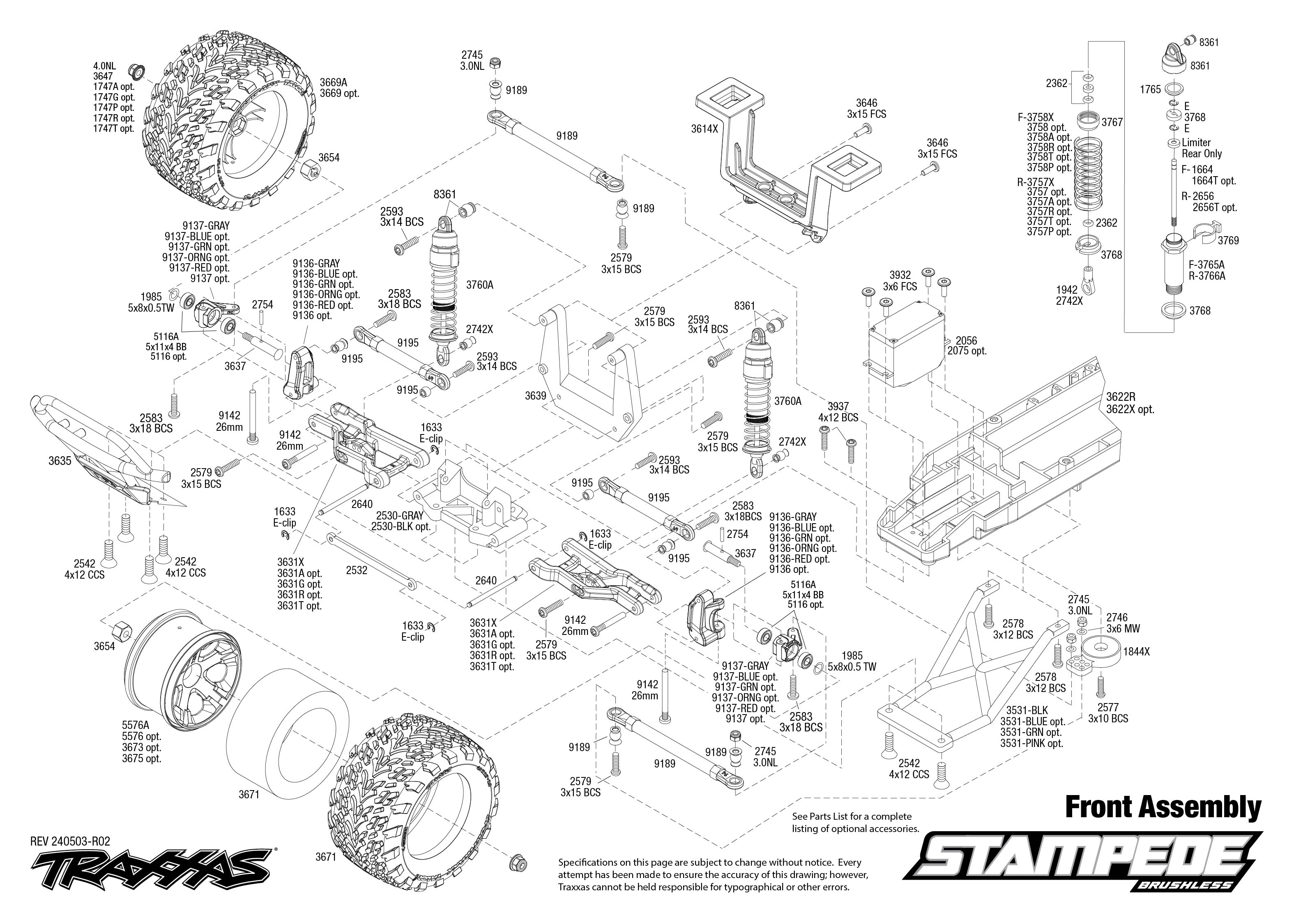 Exploded view: - Front part | Astra