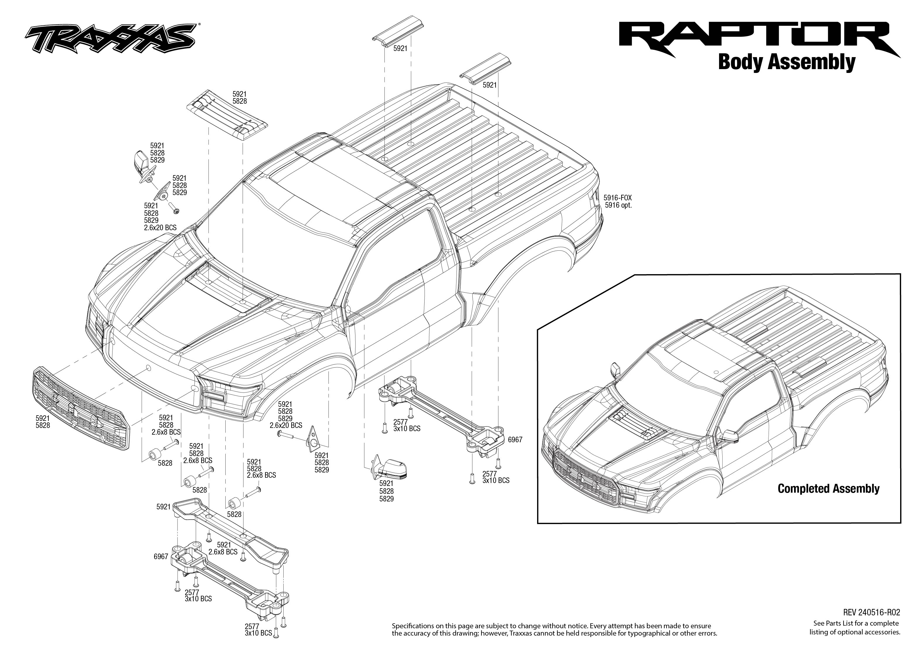 Exploded view: - Body | Astra