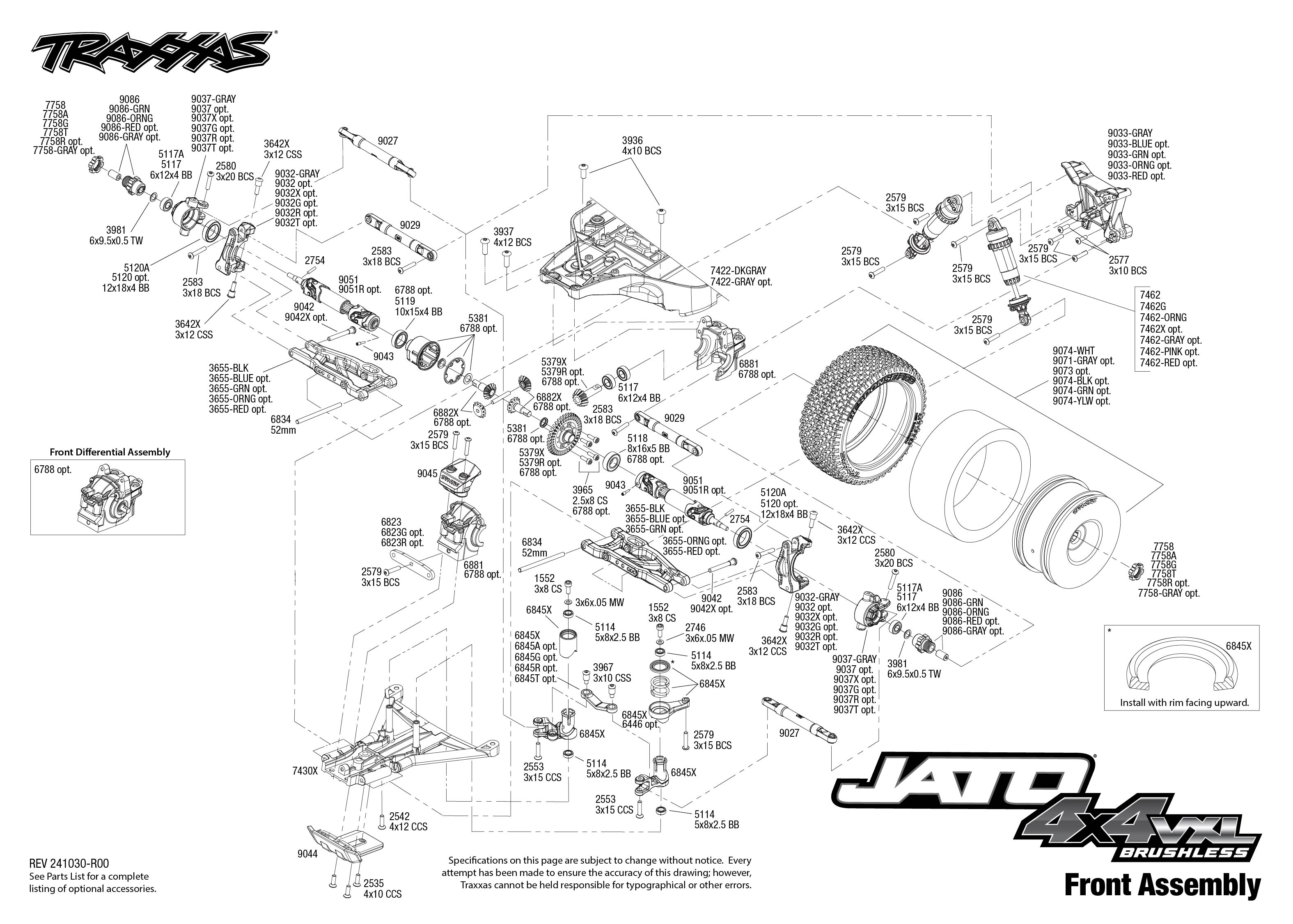 Exploded view: - Front part | Astra