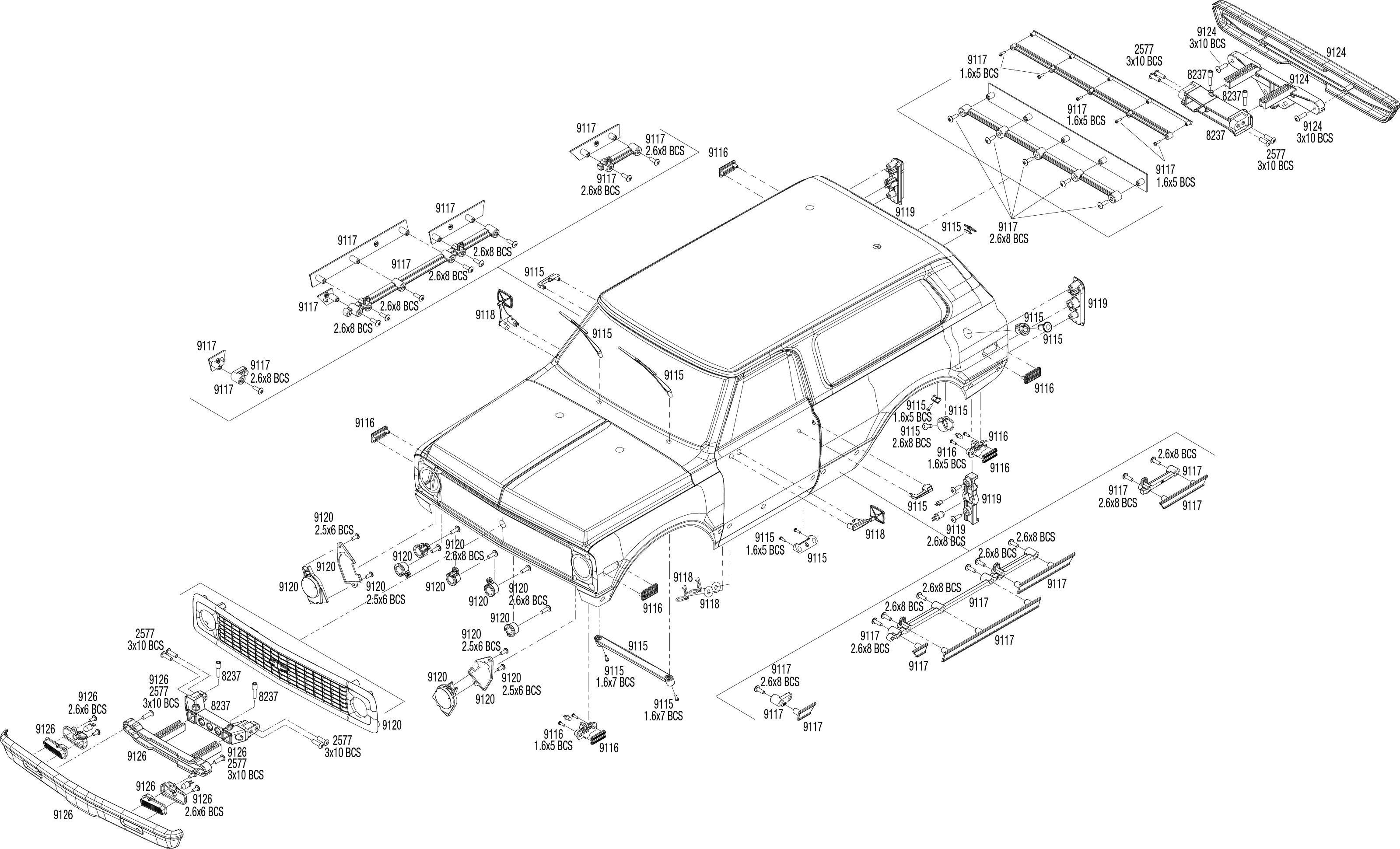 Exploded view: - Body | Astra