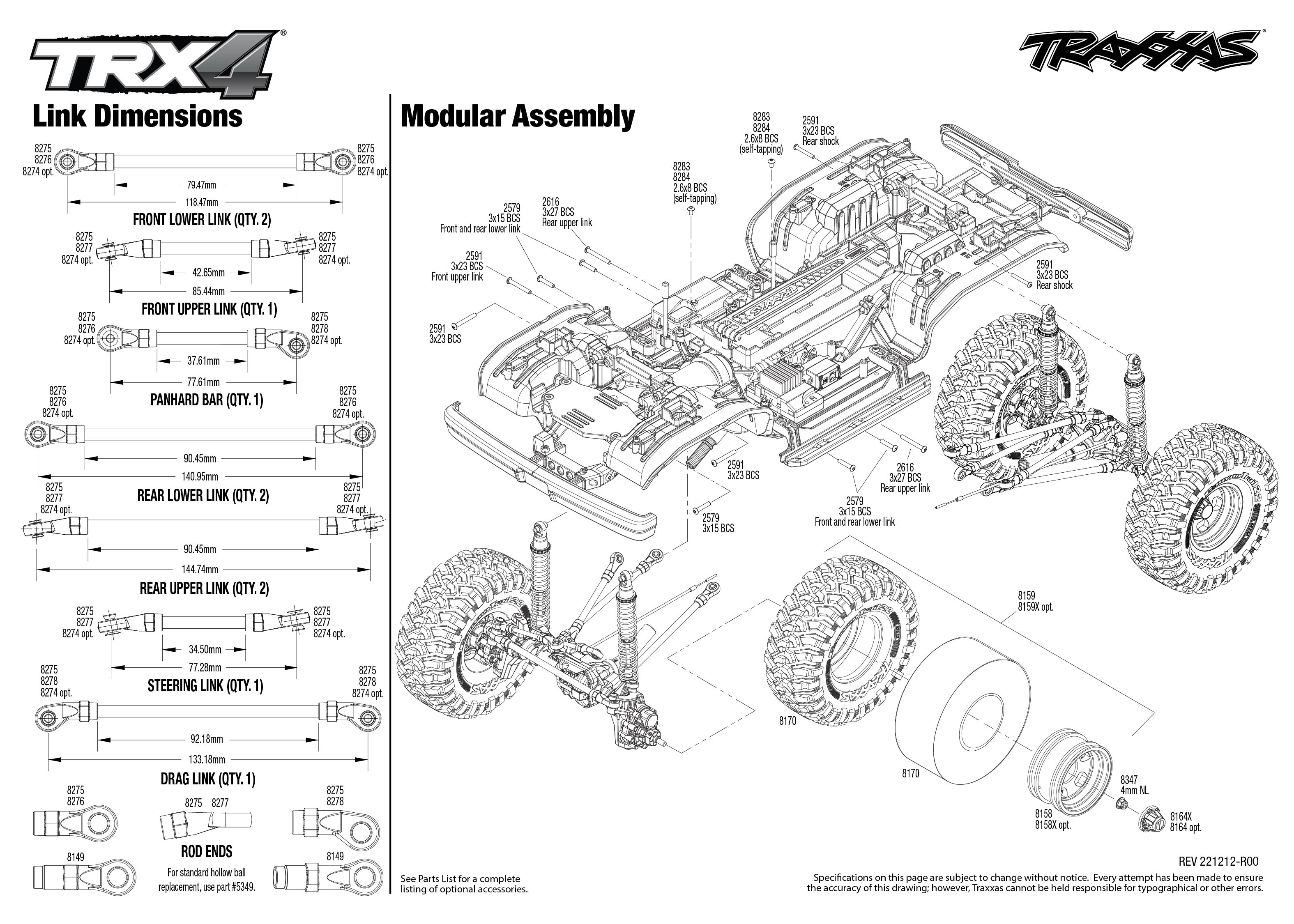 Exploded view: Traxxas TRX-4 Ford F-150 Ranger XLT TQi 1:10 RTR ...