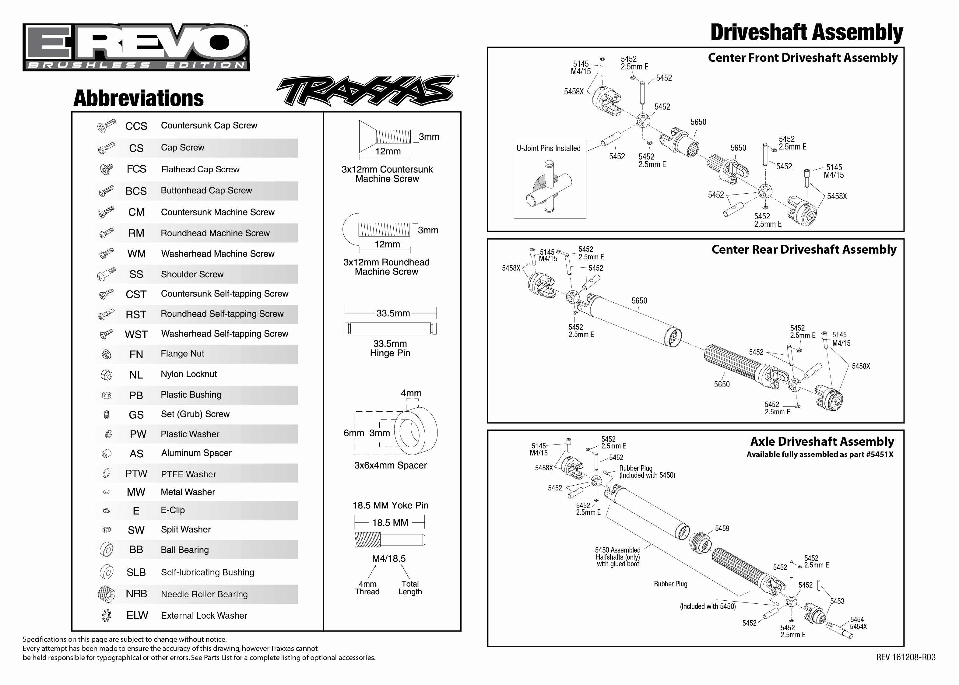 Exploded view: Traxxas E-Revo 1:10 Brushless TQi TSM RTR bez aku ...