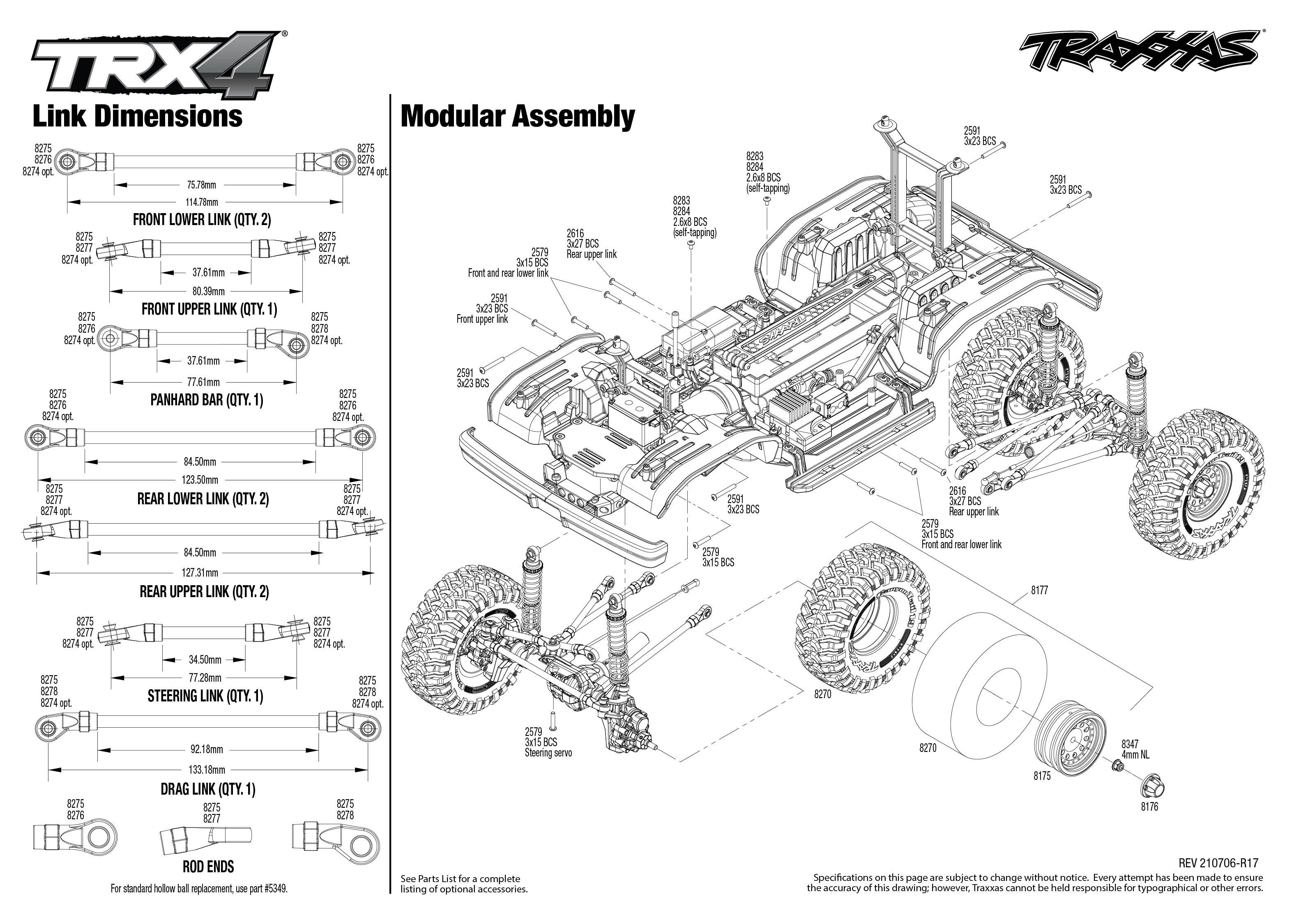 Exploded view: TRX-4 Ford Bronco 1979 1:10 RTR - Modular assembly | Astra