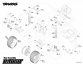 Exploded view: Traxxas Bandit 1:10 - Front part | Astra