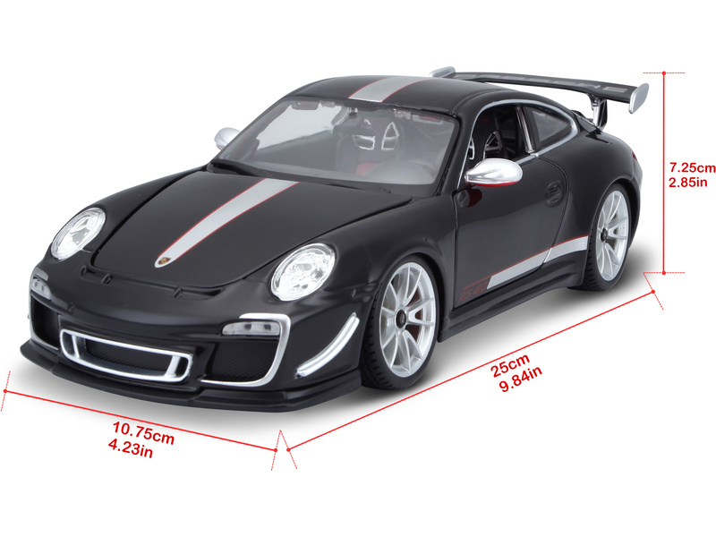 Bburago Plus Porsche 911 GT3 RS 4.0 1:18 black - collector's model car ...