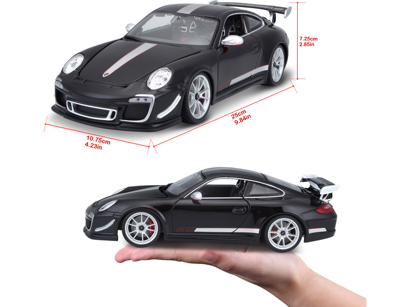 Bburago Plus Porsche 911 GT3 RS 4.0 1:18 black - collector's model car ...