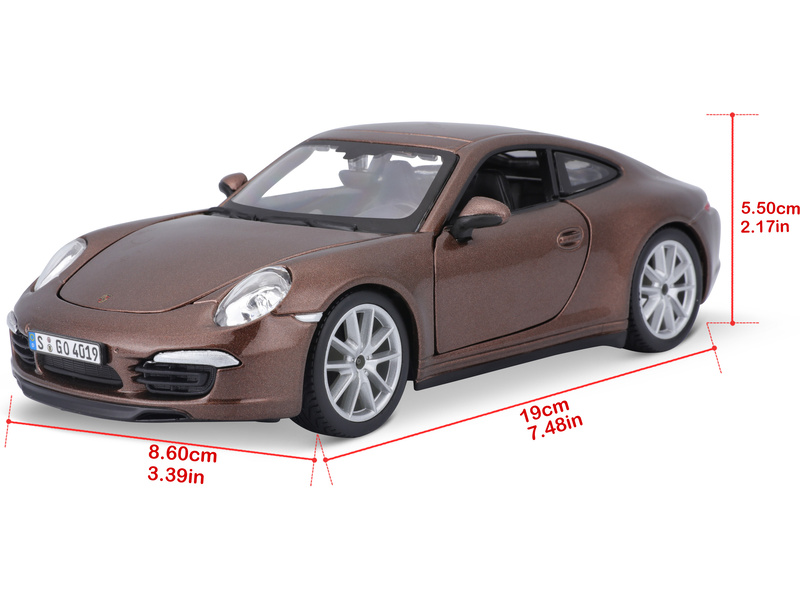 Bburago Plus Porsche 911 Carrera S 1:24 hnědá - sběratelský model auta ...