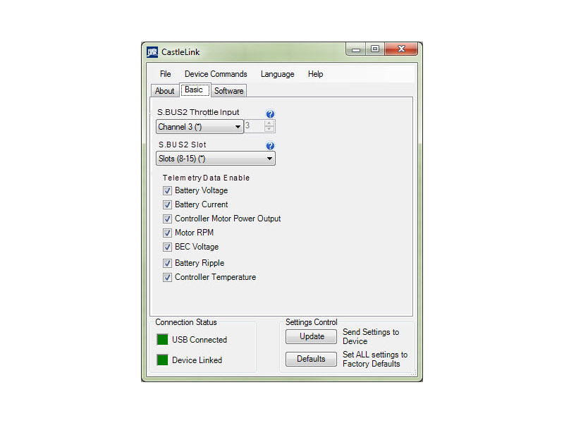 Castle telemetry link Futaba S.BUS2 (CC-010-0152-00) | Astra