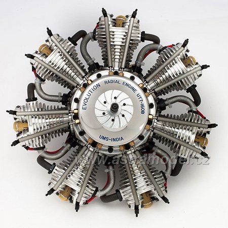 Evolution 7-Cylinder 160cc 4-Stroke Gas Radial Engine (EVOE7160) | Astra