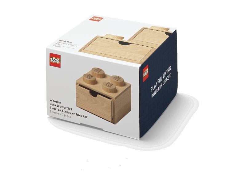 LEGO Wood dřevěný stolní box 4 se zásuvkou dub (LEGO40200901) | Astra