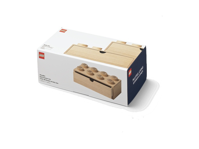 LEGO Wood dřevěný stolní box 8 se zásuvkou dub (LEGO40210901) | Astra