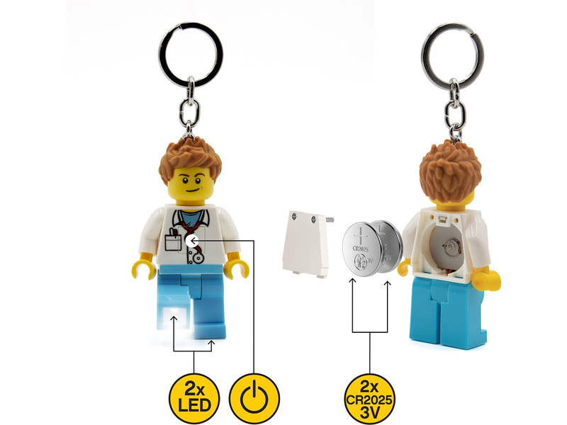 LEGO Keychain Flashlight - Iconic Mr Doctor (LGL-KE184H) | Astra