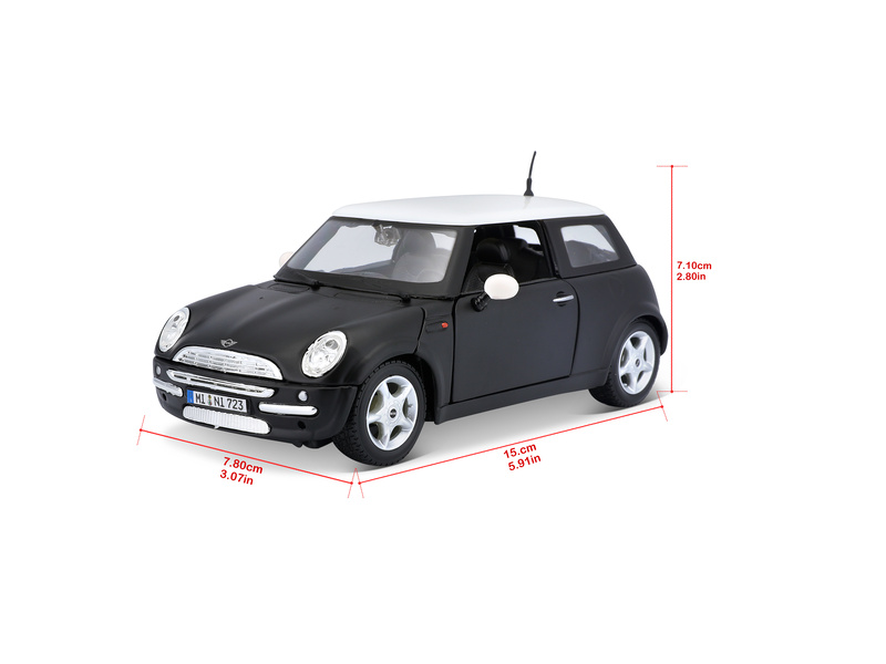 Maisto Mini Cooper 1:24 black matte - collector's car model (MA-31219BL ...