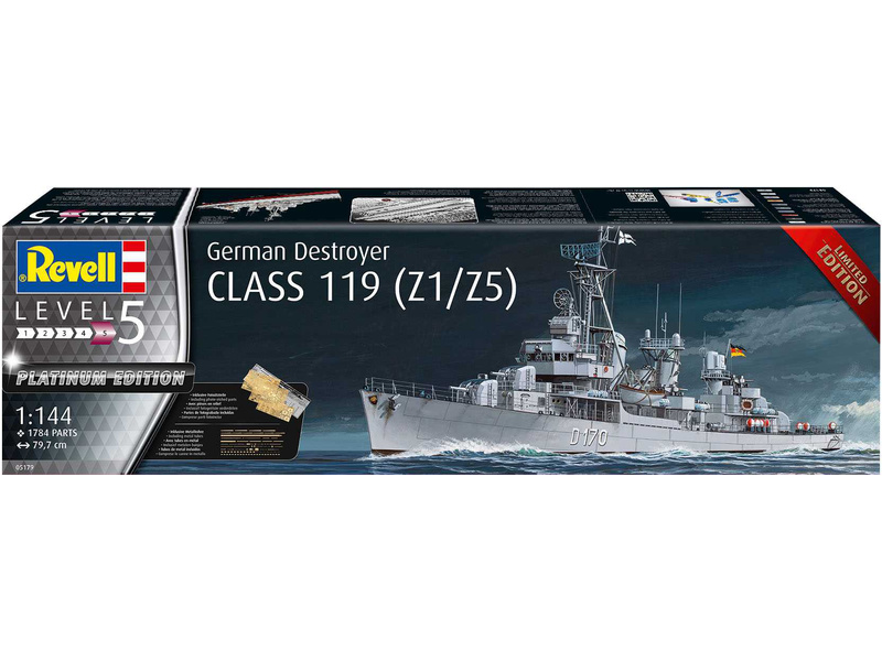 Revell German Destroyer Class 119 (Z1/Z5) (1:144) (RVL05179) | Astra