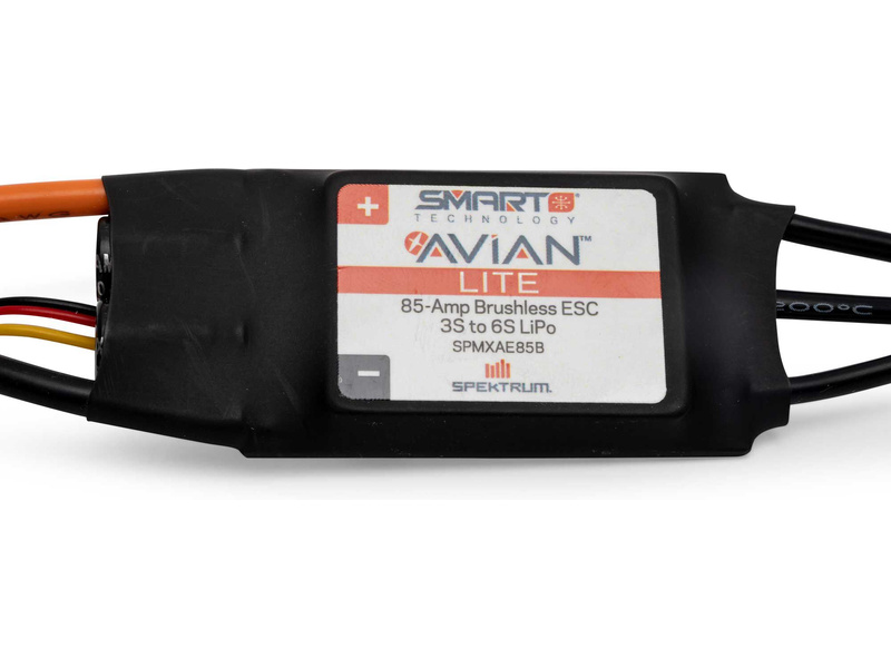 Spektrum Avian 85-Amp Smart Lite Brushless ESC, 3S-6S: IC3 (SPMXAE85B ...