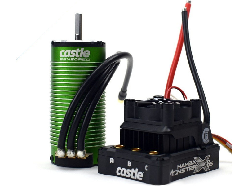 Castle Motor 1520 1650Kv Sensored, ESC Mamba Monster X 8S (CC-010-0165 ...