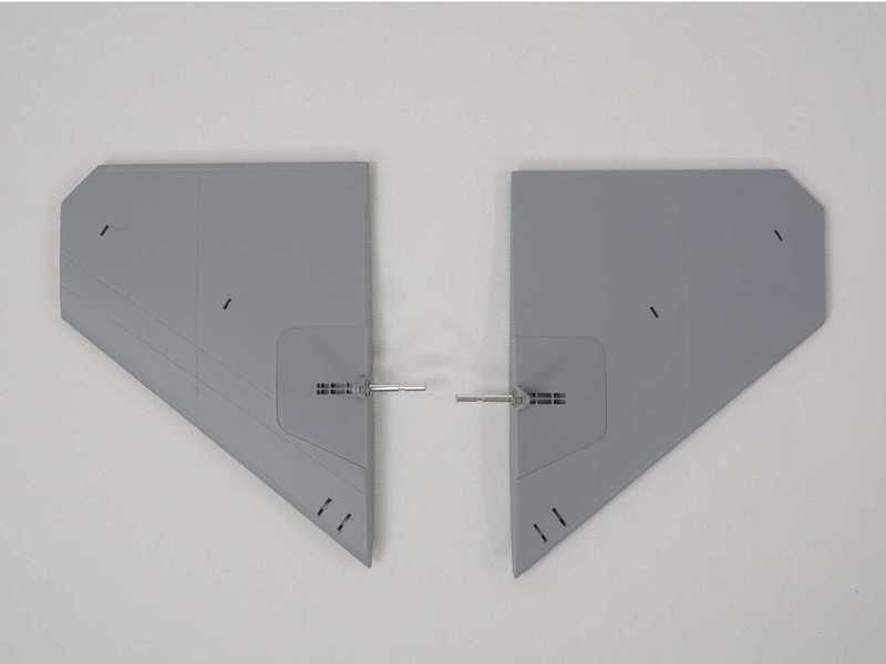 E-flite Stabilator Set, Gray: F-16 Falcon 80mm (EFL87879) | Astra